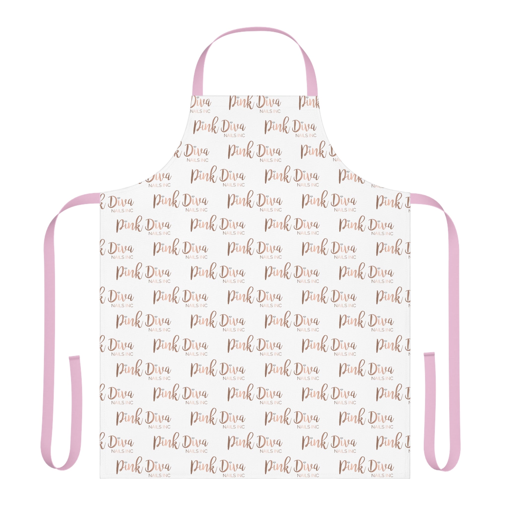 Monogram Apron White – Pink Diva