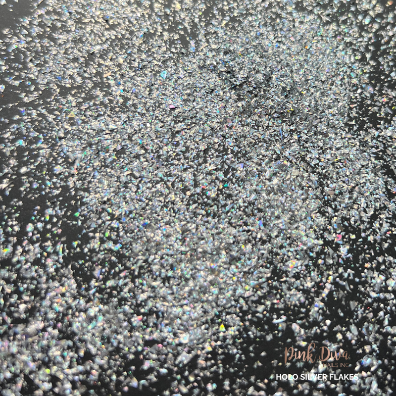 Holo Flakes Silver – Pink Diva