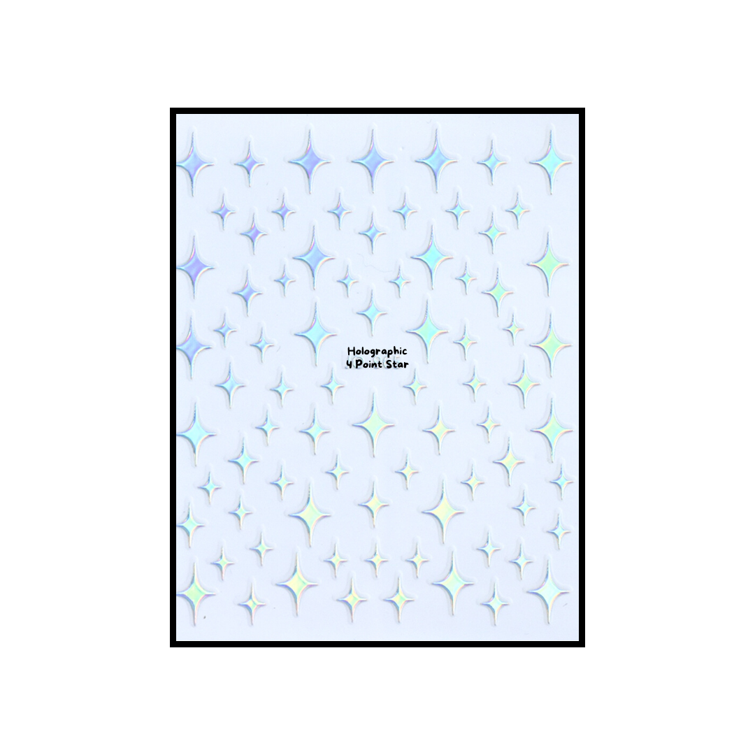 Holo 4 Point Stars – Pink Diva